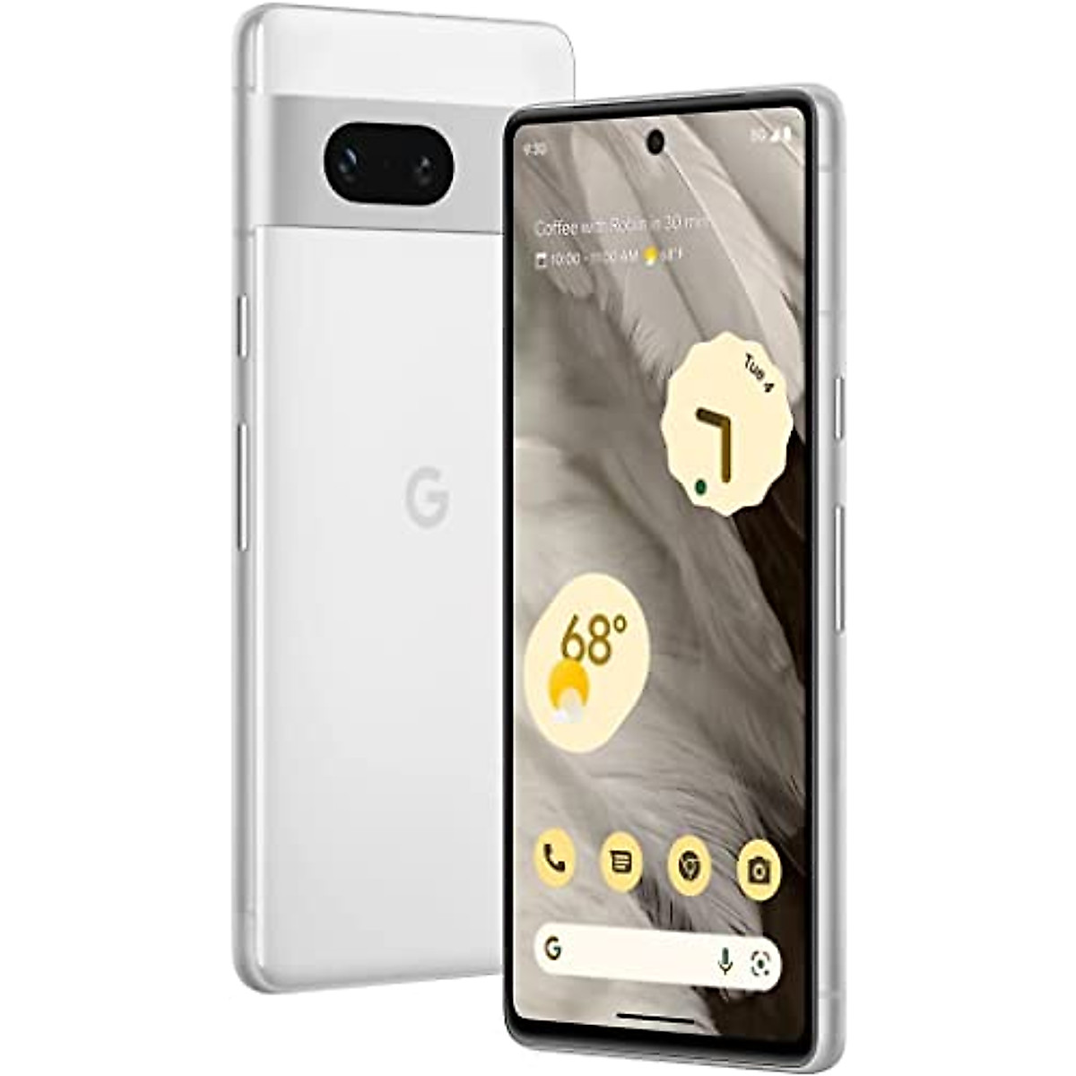 Google Pixel 7 5G 128GB 8GB RAM 24-Hour Battery Factory Unlocked for All Carriers Global Version - Snow