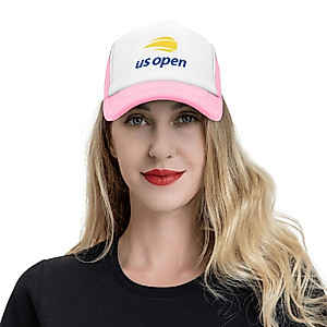 Lujzwop Us Open Tennis 2023 Trucker Hats for Both Men and Women - Mesh Baseball Snapback Hats Pink