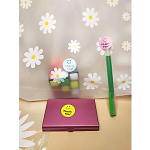 Redya Thank You Stickers, 500 Pieces Envelope Sticker, 1.5 inch Business Stickers, Smiley Face Stickers, Packaging for Small Business, Supplies, Mailer Boxes, Envelope Seals (301-00006)