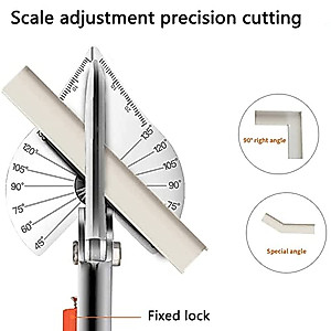 Wonglea Miter Shears,Multifunctional Quarter Round Cutting Tool,Mitre Shears,Shoe Molding Cutter for Wood,Angular Cutting Molding,Crafting with 2 Replacement Blades
