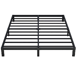 Maenizi 8 Inch Full Size Bed Frame No Box Spring Needed, Heavy Duty Metal Platform Bed Frame Full Support Up to 3000 lbs, Easy Assembly, Noise Free, Black