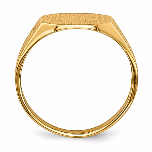 IceCarats 14K Yellow Gold Custom Engraved Signet Ring Handmade Personalized Monogram Initial Letter Band Size 6.00