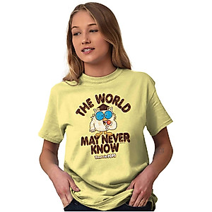 The World May Never Know Tootsie Pop Graphic T Shirt Men or Women Yellow Haze