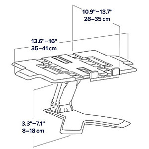Ergotron – Neo-Flex Elevated Laptop Stand for Desk, 6 Inch Adjustable Height – for Laptops up to 21 Inches – Black