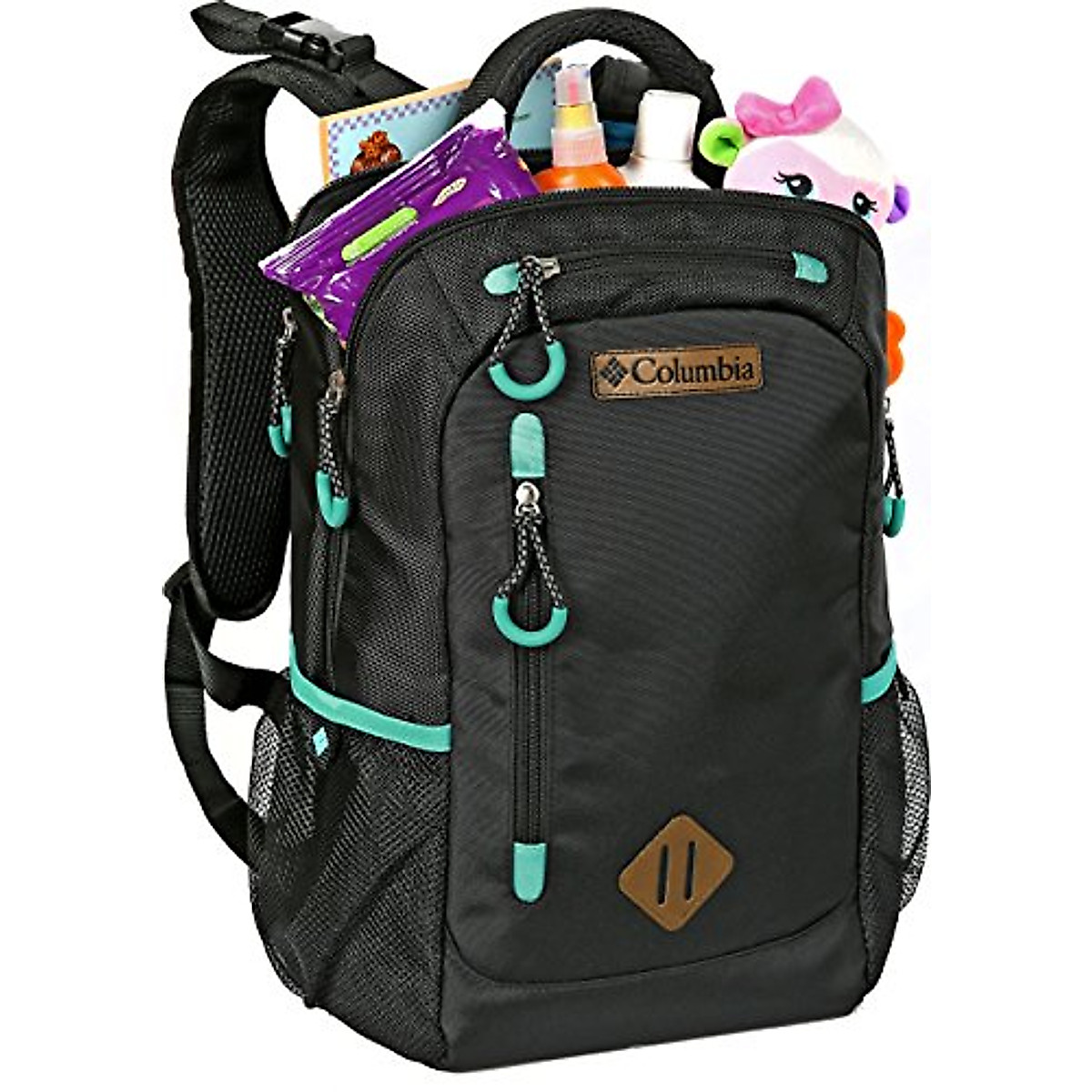 Columbia Carson Pass Backpack Diaper Bag - Black Large Diaper Bag with Multiple Organizer Pockets and Thermal Bottle Pocket with Therma-Flect Radiant Barrier