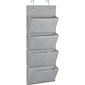 4 Pockets - Wall Mount/Over Door Office Supplies File Document Organizer Holder