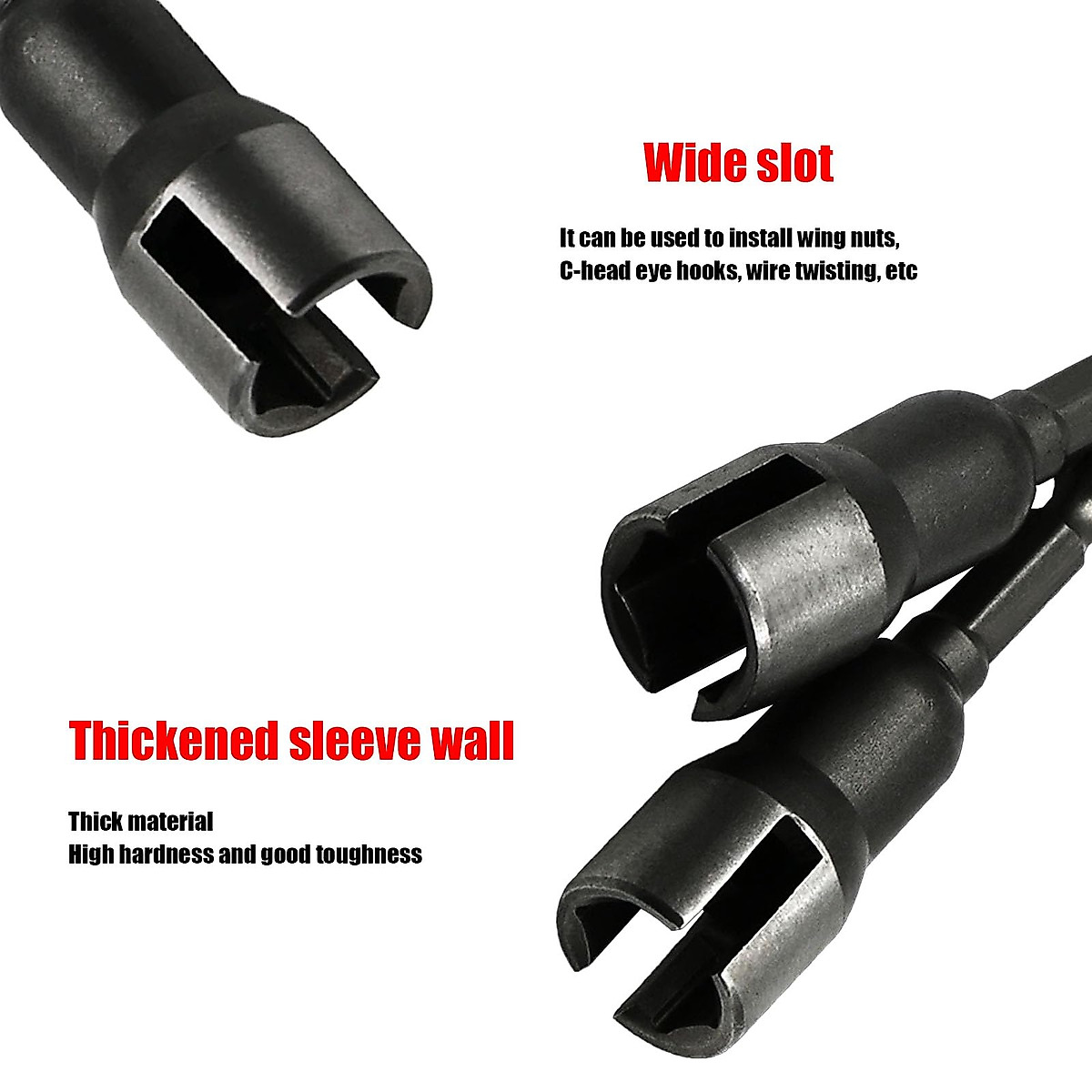 Gunhunt 2-Inch Hexagonal Handle Wrench, Black, Alloy Steel, Carbon Steel