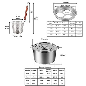 Pasta Cooker Insert Set Stainless Steel Pasta Pot With Strainer Basket Multipots Cooking Tool For Noodles Dumplings Pasta For Home Kitchen Restaurant,3 Holes