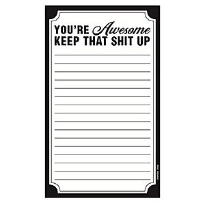Magnetic Notepad for Refrigerator- Grocery List, Shopping List, To Do List, Honey Do List, Memo Pad for Home or Office, Funny and Motivational Gift Idea, 7.5 x 4.25 Inches (50 Sheets)