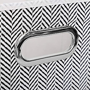 Home Basics SB51402 Collapsible Storage Bin, 10.5'' x 10.5'' x 10.5'' (26.7 x 26.7 x 26.7 cm), Black