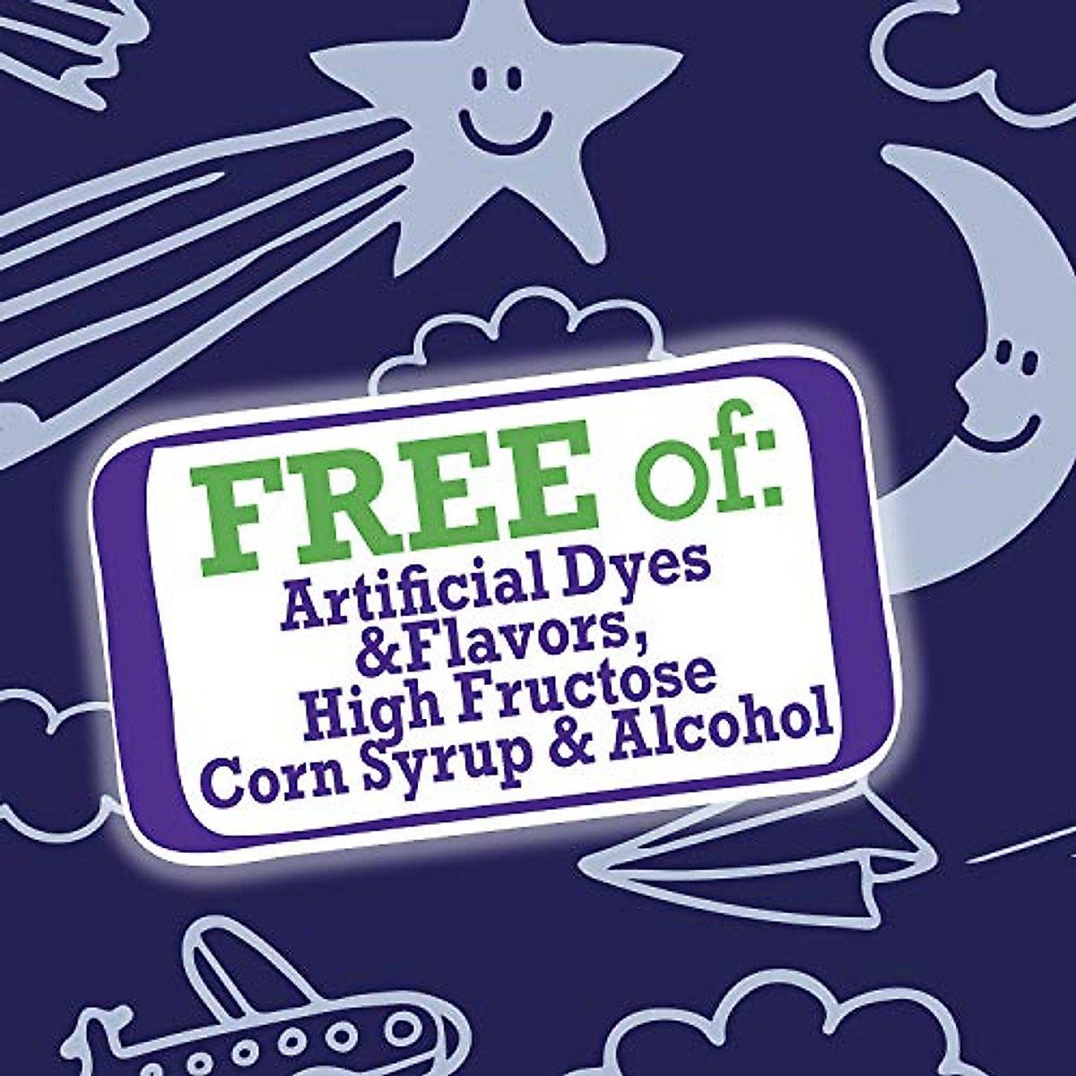 Vicks Children's Nighttime Cough & Congestion Relief, FREE OF: Artificial Dyes & Flavors, High Fructose Corn Syrup & Alcohol, Grape Flavor, For Children Ages 6+, 6 FL OZ