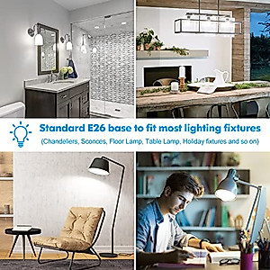 LED Light Bulbs, 100 Watt Equivalent A19 LED Bulbs, 13W 5000K Daylight White 1500 Lumens Non-Dimmable Bright E26 Edison Medium Screw Bulbs for Home Bedroom Kitchen Living Room Office Lamp, 4-Pack