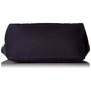 Tommy Hilfiger womens Canvas Tote Shoulder Handbag, Navy, One Size US