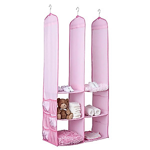 Delta Children Nursery Storage 24 Piece Set - Easy Storage/Organization Solution - Keeps Bedroom, Nursery & Closet Clean, Pink