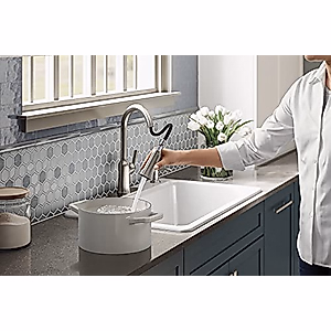 KOHLER Brynn Pull Down Kitchen Faucet, 2 Function sprayhead, Magnetic Docking, Stainless Steel, K-R23089-SD-VS
