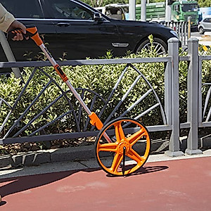 Distance Measuring Wheel, Prostormer 12.5" Foldable Rolling Measure Wheel in Feet with Kickstand and Carrying Bag, Measurement Up To 9999.9Ft
