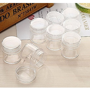 WOIWO 10PCS Clear Plastic Slime Storage Favor Jars Plastic Containers for Beauty Products, DIY Slime Making or Others (6g)