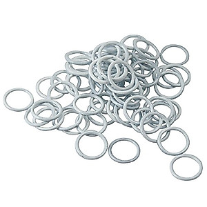 Home Sewing Depot White Enamel Metal Sew On Rings, 3/8 Iinch Diameter 50 PK