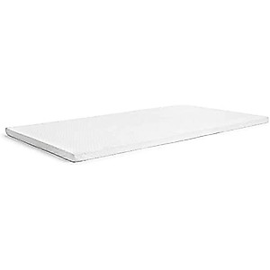 Milliard 2-Inch Ventilated Memory Foam Crib and Toddler Bed Mattress Topper with Removable Waterproof 65-Percent Cotton Non-Slip Cover - 52" x 27" x 2"