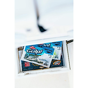 Berkley Gulp! Ripple Mullet Saltwater Fishing Soft Bait, Glow/Chartreuse, 4in