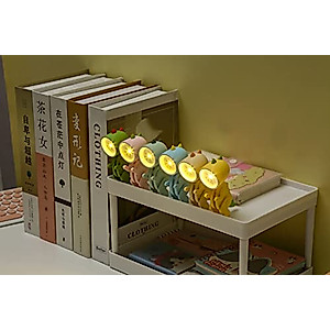 WNWNYA 3 PCS Mini LED Desk Lamp Cute Small Phone Holder, Animal Shaped Night Light Adjustable Phone Holder, Portable Reading Desk Night Light for Children Students (E-3 Colors (Dinosaur))