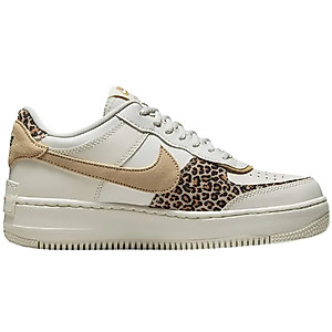 Nike Women's Air Force 1 shoe, Sail/Multi-color-sesame-black, 7.5