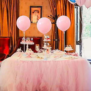 12PCS Balloon Stick Stand - Balloon Holder Cup with Balloon Pole and Flower Stand Base - Table Desktop Centerpiece Decorations for Wedding Birthday Baby Shower Any Party Balloon Accessories