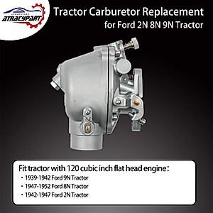 Carburetor Marvel Schebler Carb with Gasket Bolts | for 1939-1952 Ford 2N 8N 9N Tractor | Replace# 8N9510C, 9N9510A, B3NN9510A, TSX241A, TSX33