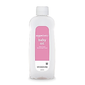 Amazon Basics Baby Oil, Mild & Gentle, Dermatologist Tested, Lightly Scented, 14 Fluid Ounces (Previously Solimo)