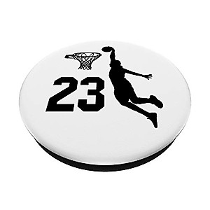 Number 23, #23 , Basketball Gifts for Men, Boys, Teens, Kids PopSockets PopGrip: Swappable Grip for Phones & Tablets
