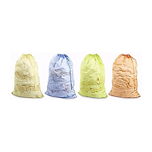 2 Pack Nylon Mesh Laundry Bag With Drawer String Home School Sports