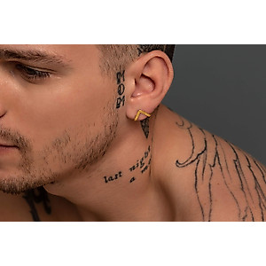 Handmade stud earrings Black sterling silver men's earring studs unusual unique for men earrings men jewelry for him boyfriend male earrings