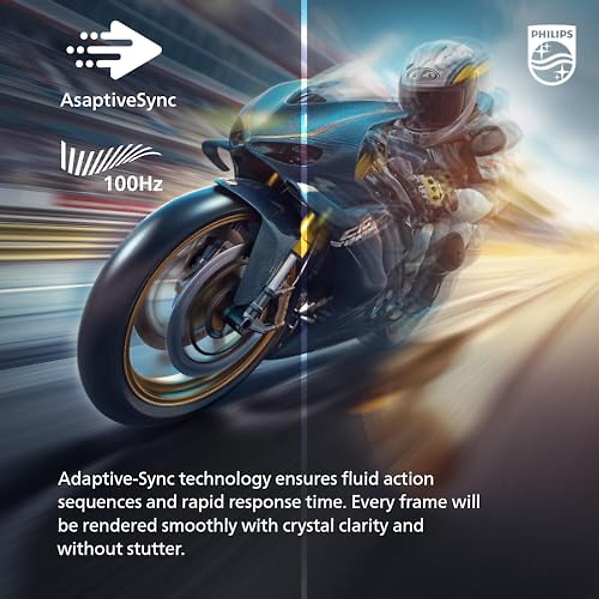 Philips 24 inch Frameless Full HD (1920 x 1080) 100Hz Monitor, VESA, HDMI x1, VGA Port x1, Eye Care, 4 Year Advance Replacement Warranty, 241V8LB