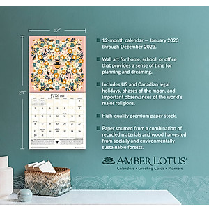 Praise for the Pollinators 2023 Wall Calendar: Nature's Superheroes | 12" x 24" Open | Amber Lotus Publishing