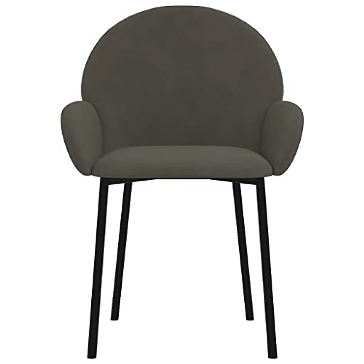 vidaXL Dining Chairs 2 pcs Dark Gray Velvet