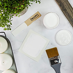 DecoArt Satin Enamels Acrylic Paint, 8 fl. oz. Jar, Pure White (Pack of 1)