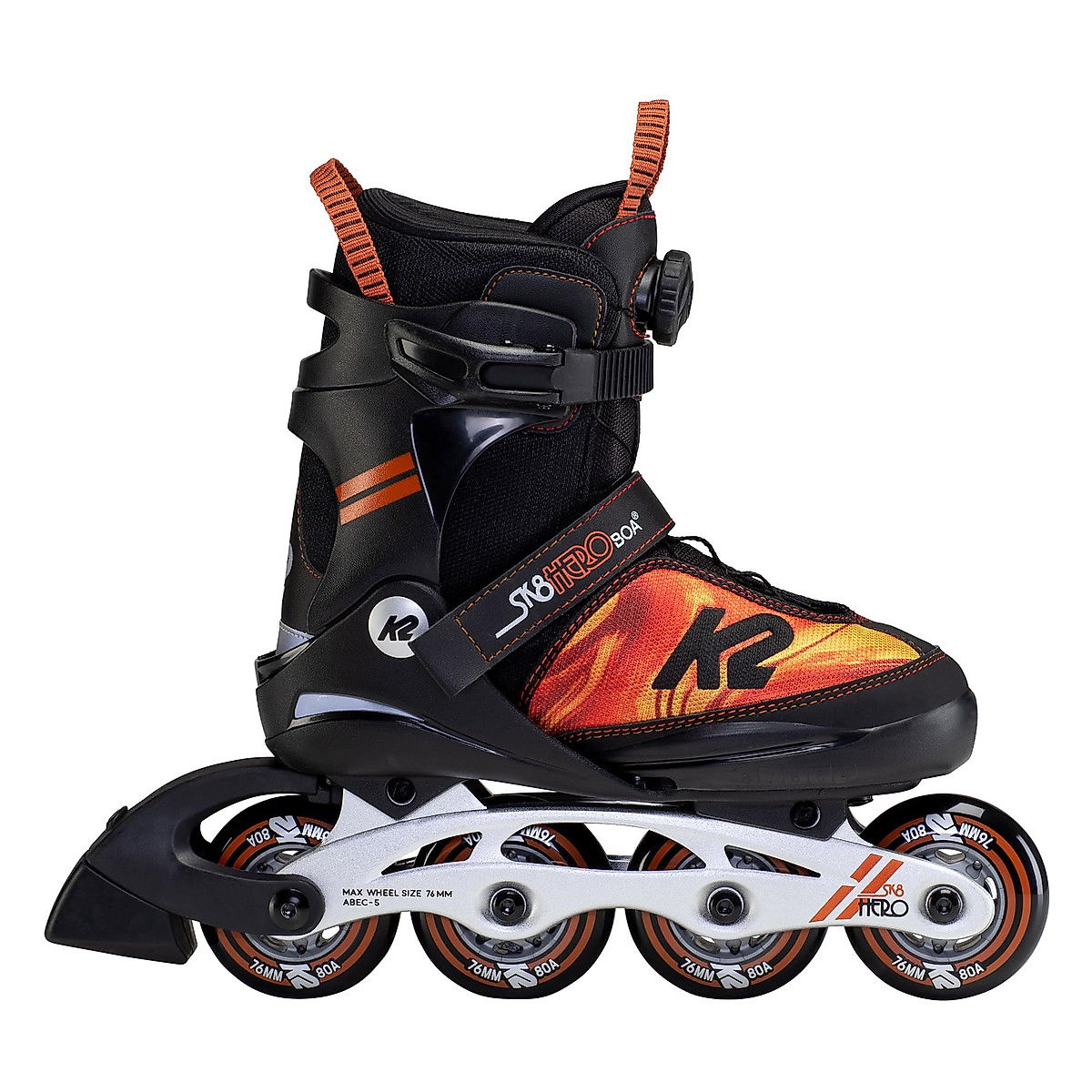 K2 Skate SK8 Hero BOA ALU, Orange_Swirl, 1-5