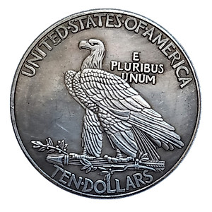 MarshLing Antique Liberty Indian Head Ten-Dollars Coin - Rare Coins Coins for Collectors Uncirculated Morgan Silver Dollars (Silver)