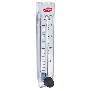 Dwyer® Rate-Master® Flowmeter, RMB-49-SSV, 5% Acc, .5-5 SCFH air, SS Valve, PC Body