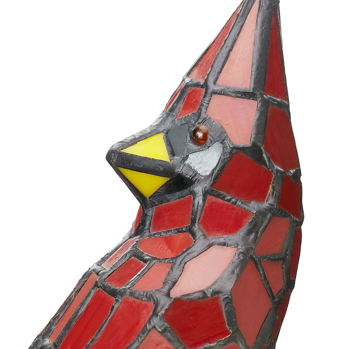 RIVER OF GOODS Stained Glass Bird Accent Lamp - 8" W x 13.5" H - Tiffany Style Table Lamps for Home, Office Desk, Bedroom, Nightstand - Blue Jay Decor