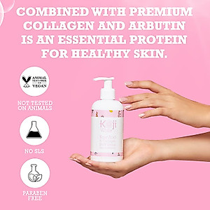 Koji White Kojic Acid & Collagen Body Lotion, Women Gifts Set for Skin Brightening with Arbutin, Glowing Skin, Moisturizer & Radiant Complexion, Uneven Skin Tone - Vegan, 8.45 Fl Oz (2 Packs)