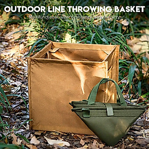 Yechiry 33L Arborist Throw Line Storage Cube, Throw Line Storage Basket, Tree Cutting Equipment Throwline Box - Outdoor Large Capacity Foldable Trash Can for Camping BBQ