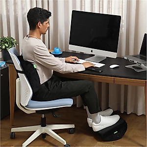 Upright Ergonomic Foot Rest | Gel Ventilated Memory Foam Stool for Under Desk