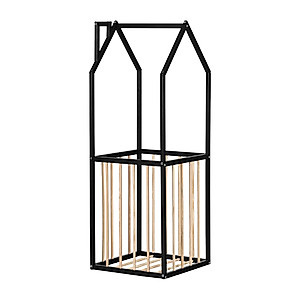 South Shore Sweedi House Shaped Toy Storage Unit, Black and Natural
