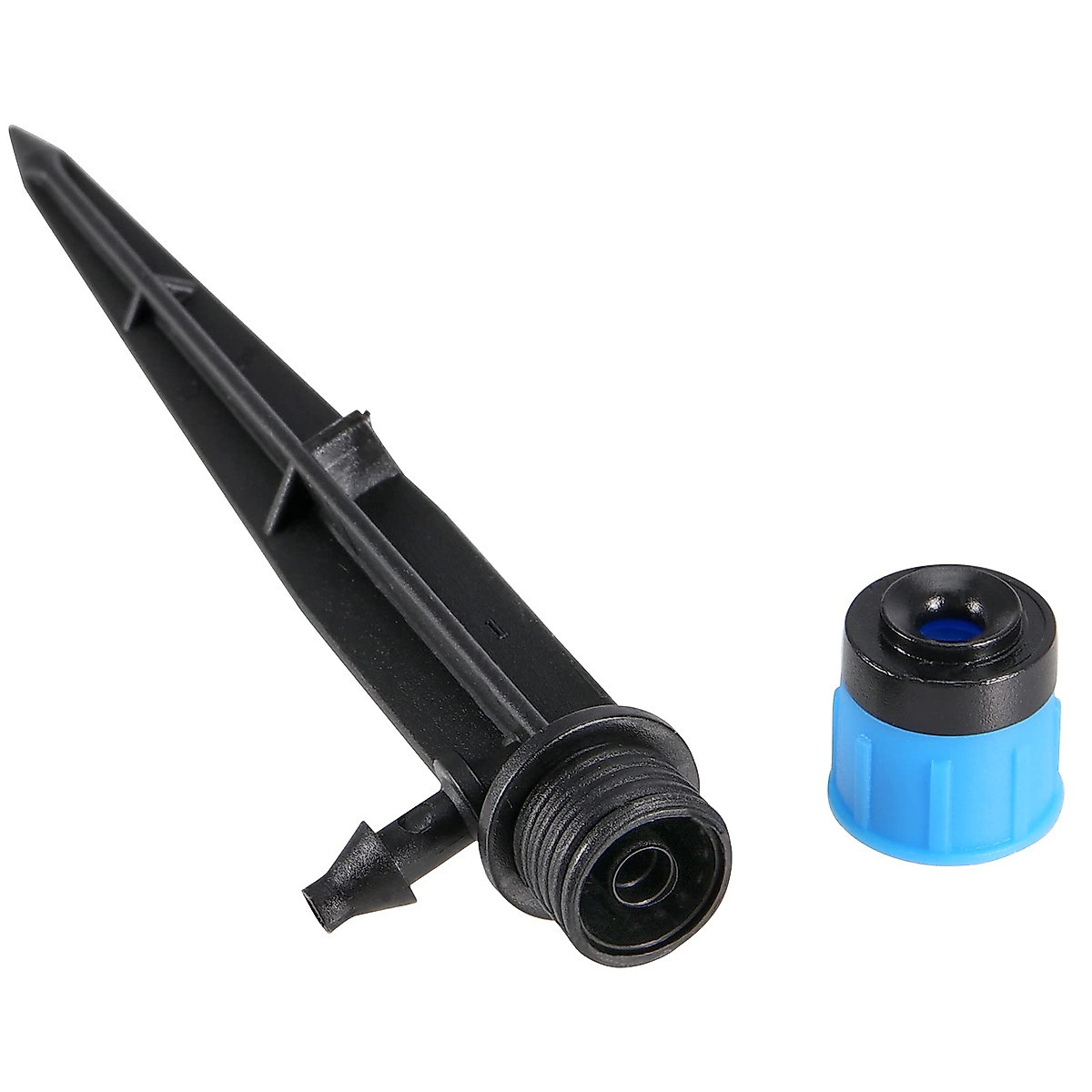 MUKLEI 200 Pcs 5" Drip Emitters Fan Shape, Drip Irrigation Emitters Vortex with Stake, 360 Degree Fan Shape Adjustable Water Flow Irrigation Drippers for 1/4 Inch Irrigation Tube Hose