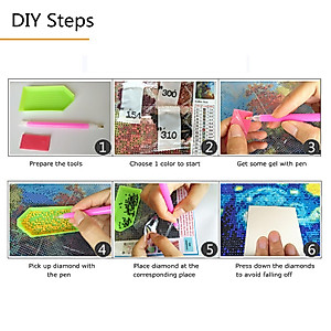 eGoodn White Horse 5D Diamond Painting Art Kit for Adults Full Drill Round 20x16 Inches / 50x40 cm, Myths and Legends Animals with Wings