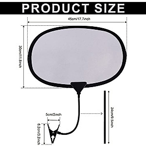 TOYMIS Laptop Sun Shade for Working Outside with Clip, 17.7x11.8inch Flexible & Foldable Cubicle Shade Laptop Sun Visor Portable Shield Cover Heat Shield Laptop Canopy for Desk Outside(Grey)