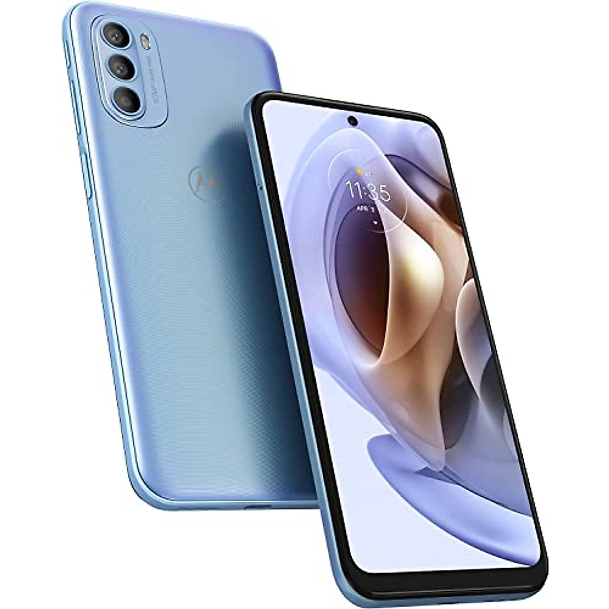 Moto G31 XT2173-2 4G LTE 64GB + 4GB GSM Unlocked Triple Camera International Version (No US Warranty) (w/Universal Charger Bundle) (Baby Blue)