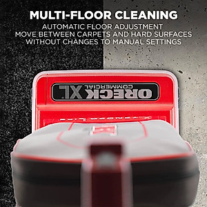 Oreck Commercial Professional Bagged Upright Vacuum Cleaner, for Carpets and Hard Floor, with High-Speed Double Helix Brush Roll, Scatter-Free Cleaning, U2000RB-1, Red/Gray