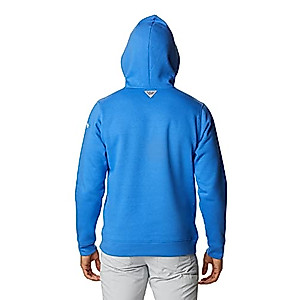 Columbia Men's PFG Triangle II Hoodie, Vivid Blue/White, Large